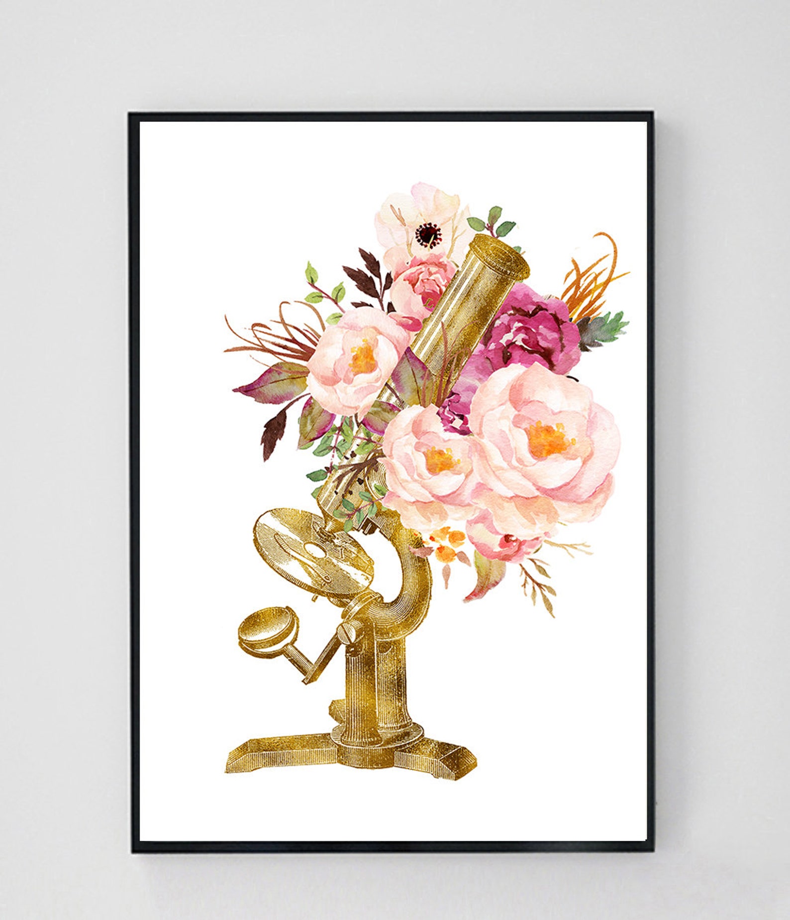 Medical Art Print Microscope Art Print Science Art Biology | Etsy