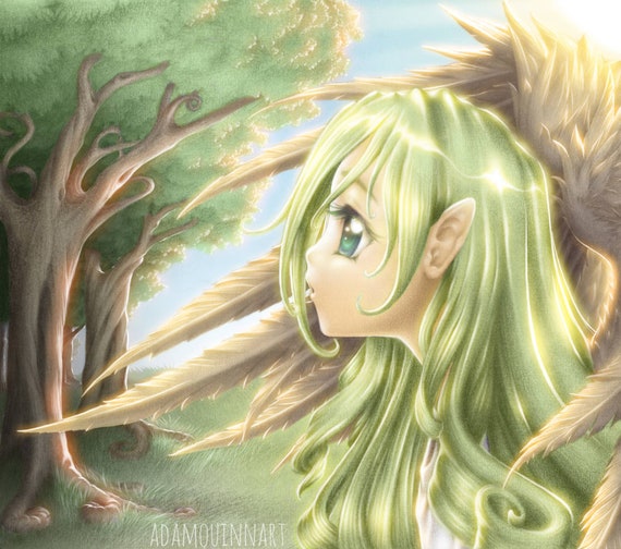 Anime Angel Sketches In Pencil