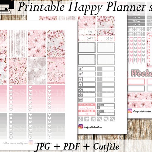Printable SPRING Planner Stickers Spring Floral Stickers Kit | Etsy