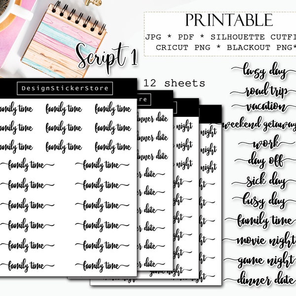 Printable Planner Stickers - Etsy