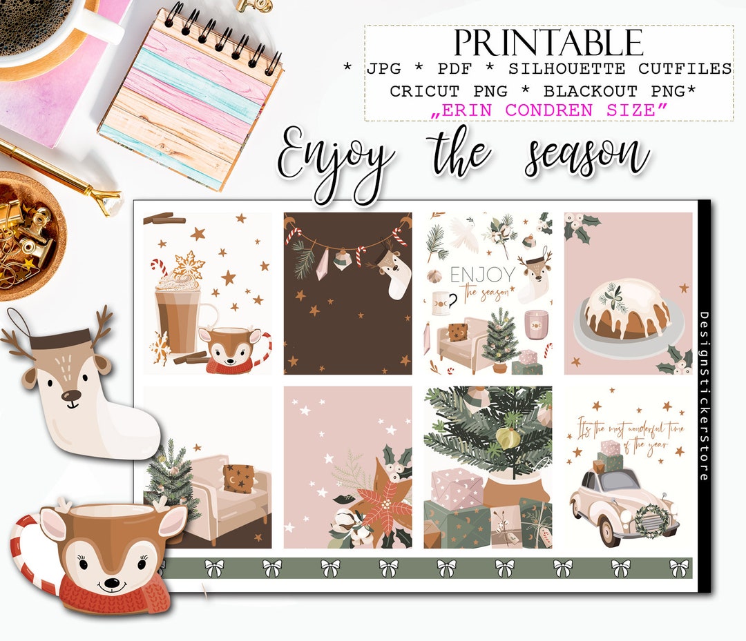 ENJOY THE SEASON Printable Planner Stickers/christmas Printable Planner ...