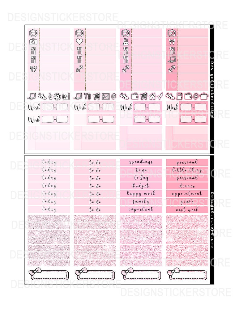 CHERRY BLOSSOM Printable Planner Stickers/cherry Blossom | Etsy