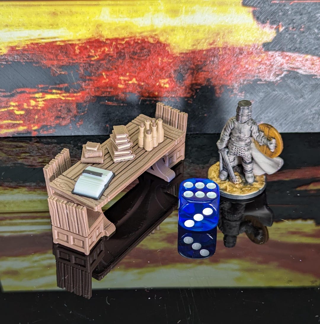 Scholar’s Table (5pc) - Indoor Furniture Set for Dnd & Pathfinder ...