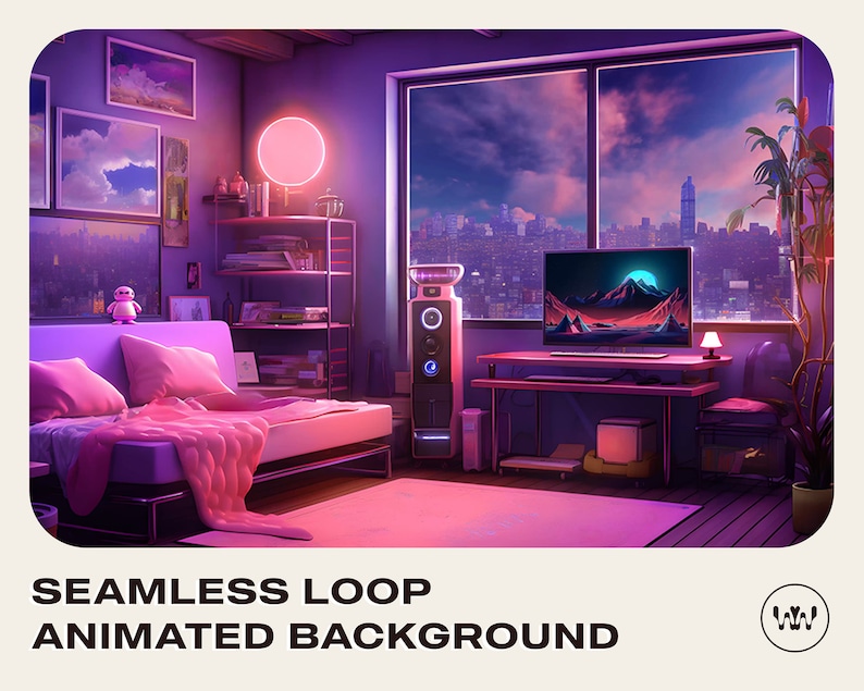 Cozy Room Animated Background - Etsy