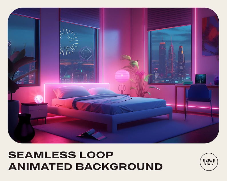 Vtuber Animated Background for Twitch Streaming | Cozy Room With ...