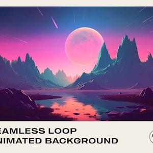 Animated Background for Streaming | Galactic Lake With Shooting Stars ...