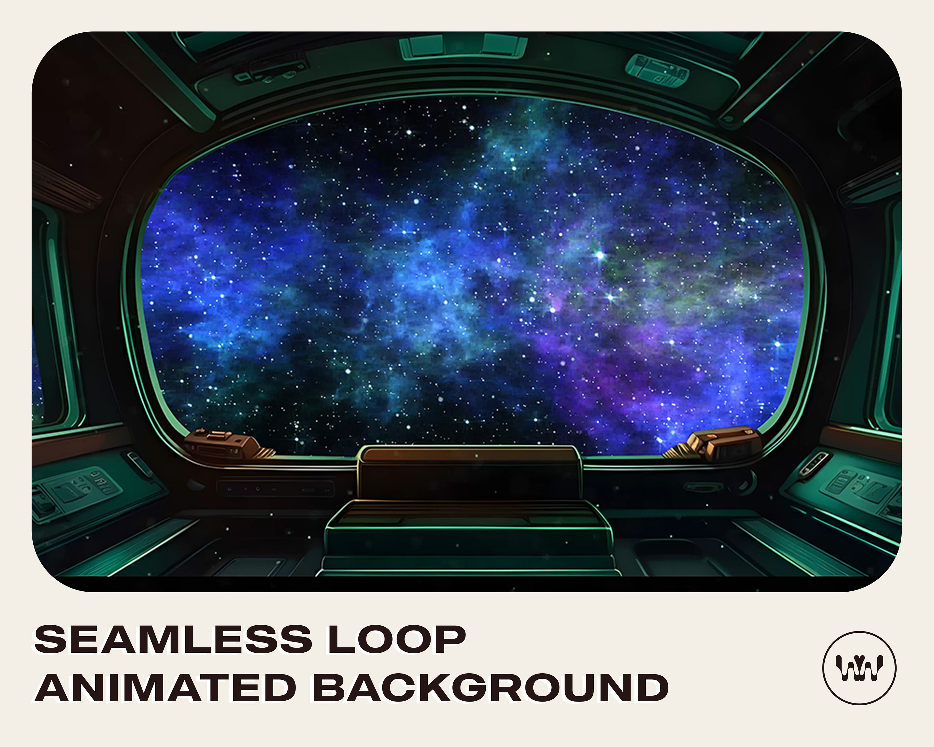 Animated Background for Streaming | Space Journey Spaceship Cabin ...