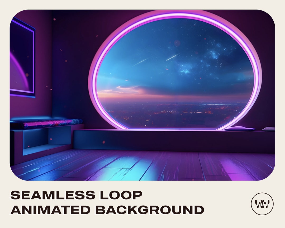 Vtuber Streaming Background Animated Wallpaper | Cozy Room Window ...