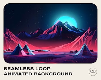 Animated Background for Streaming | Galactic Lake With Shooting Stars ...