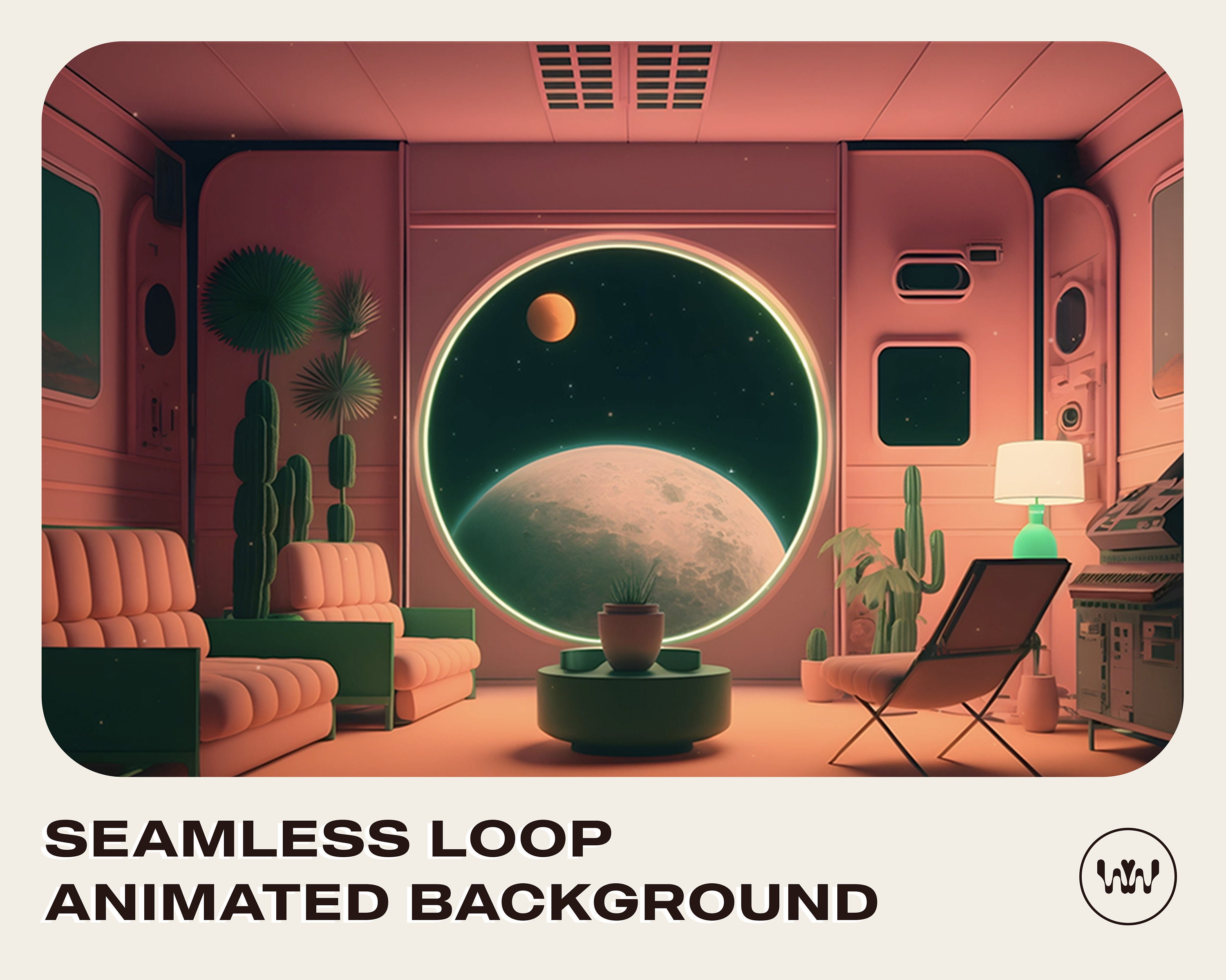 Vtuber Animated Background for Twitch Streaming | Scifi Galaxy Room ...
