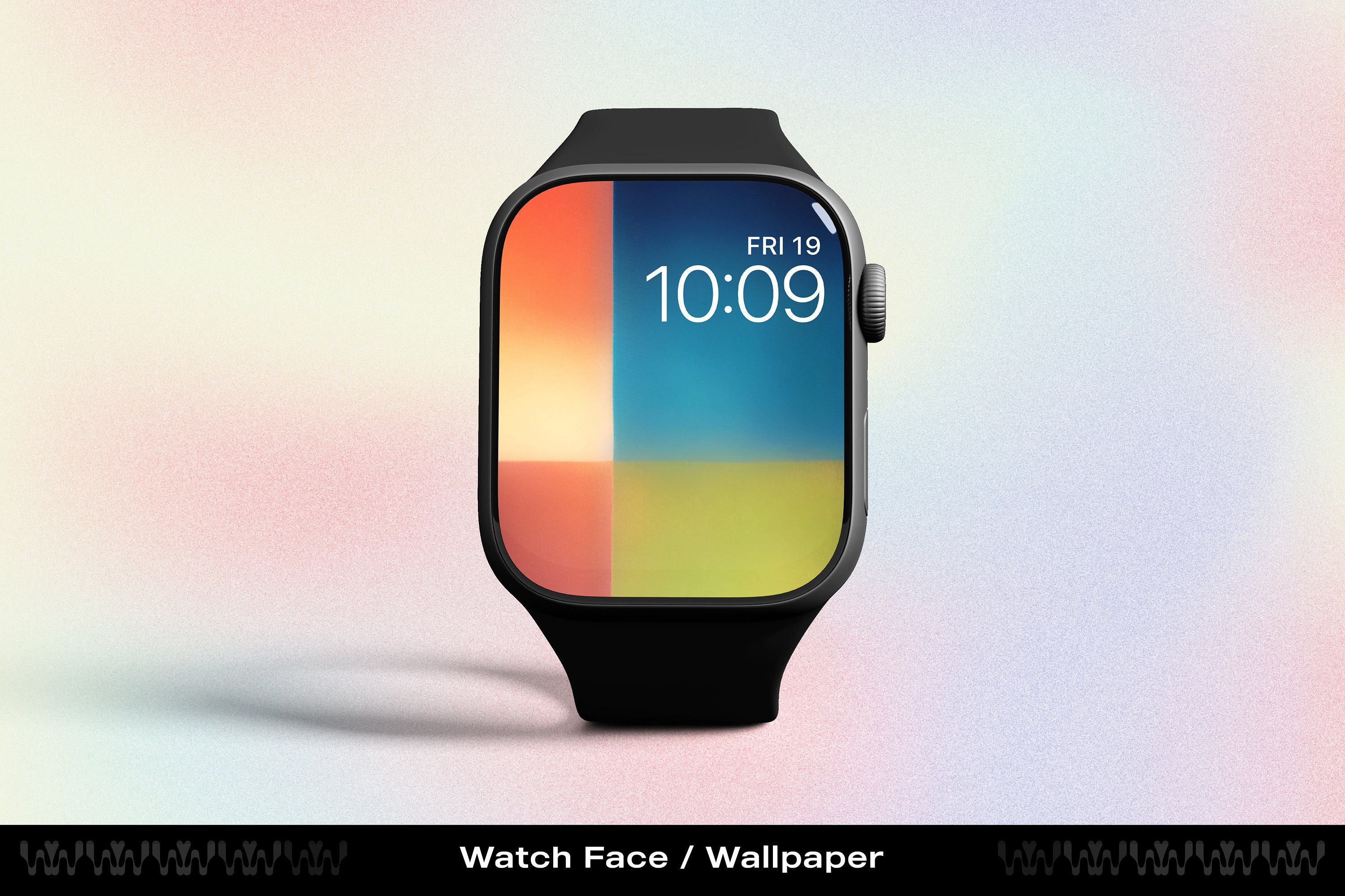 Gradient Checkered Apple Watch Wallpaper | Smartwatch Background Watch ...