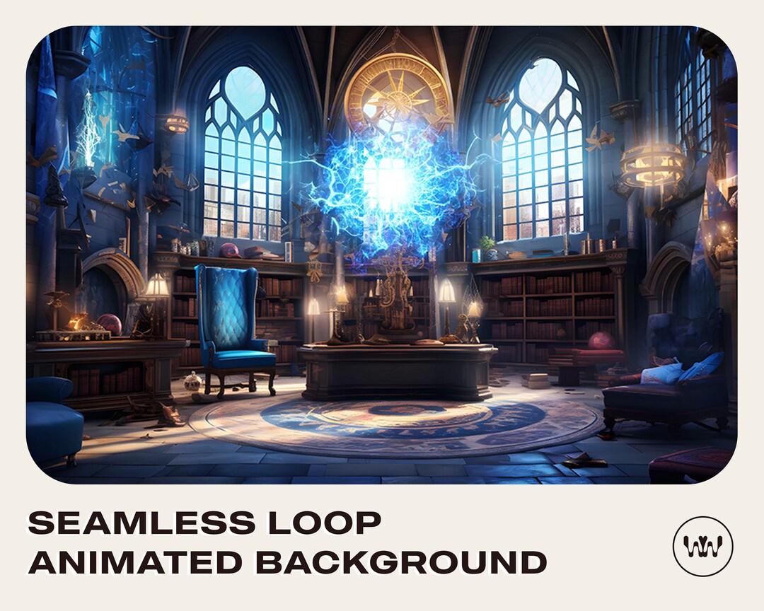 Animated Background for Streaming Wizard's Room Background Magical ...
