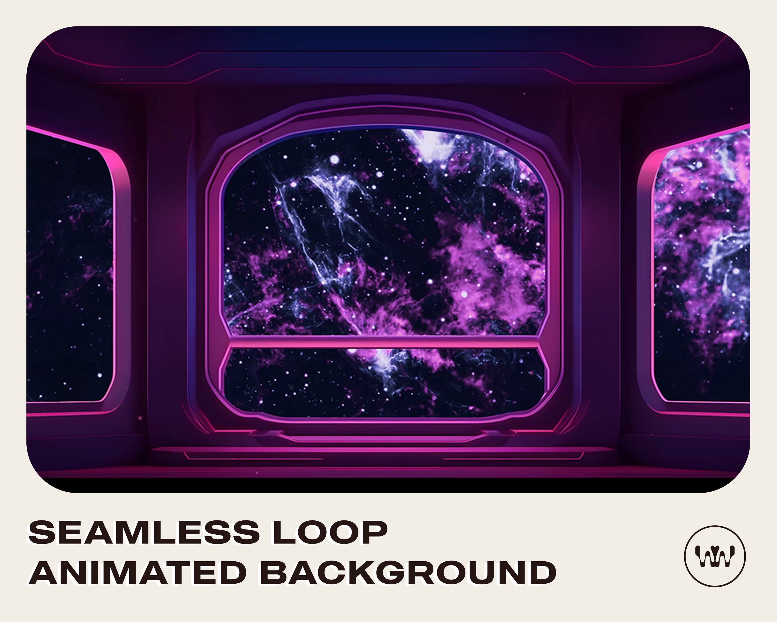 Animated Streaming Background | Nebula Expedition Space Cabin Galaxy ...