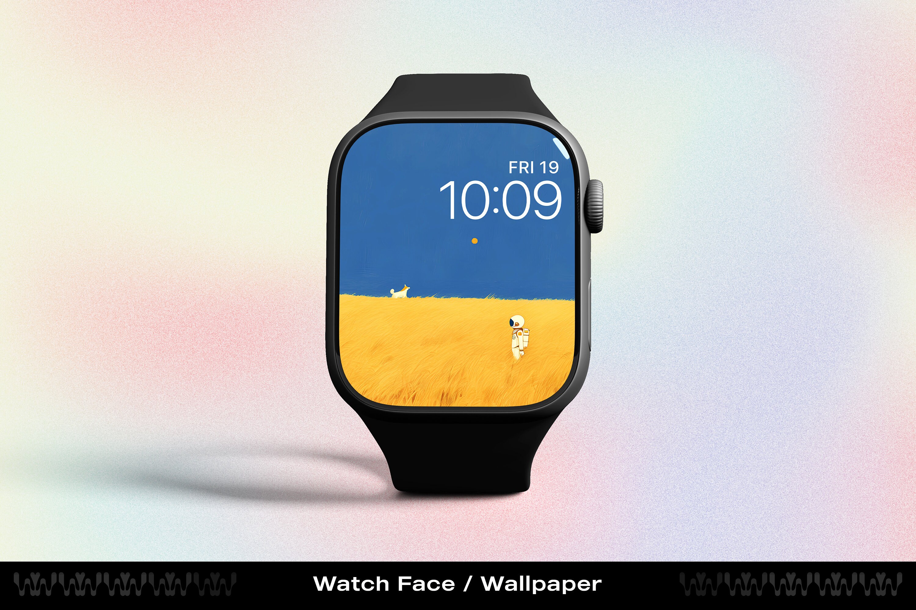 Astronaut and Dog Apple Watch Wallpaper | Smartwatch Background | Watch ...