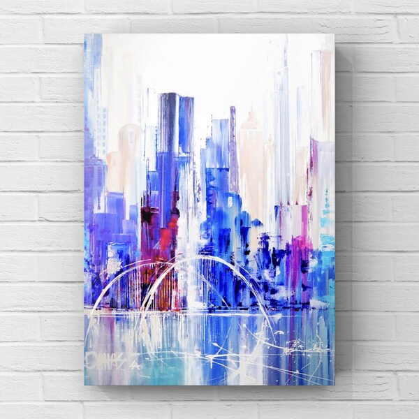 Abstract Cityscape - Etsy