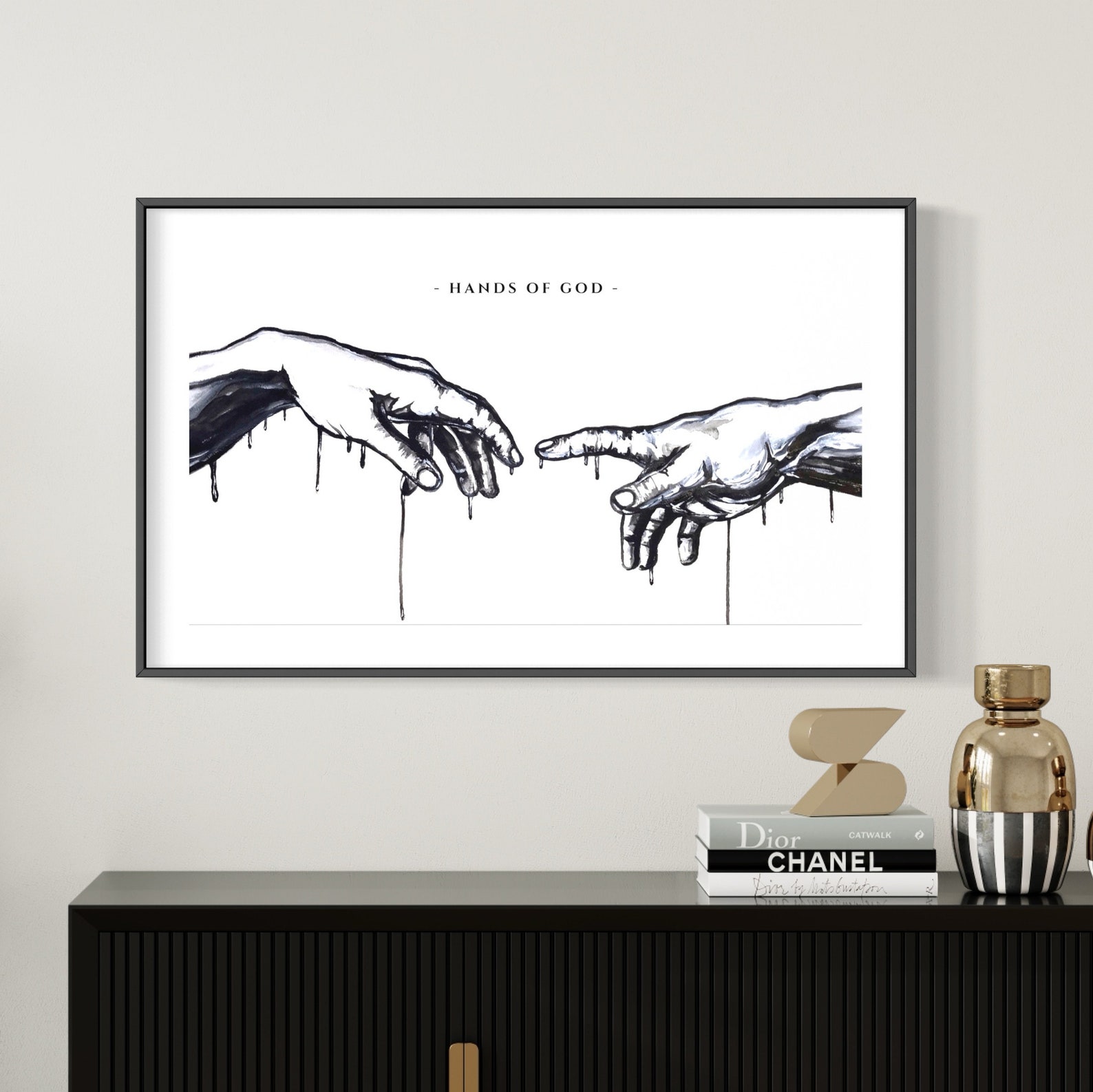 Michelangelo: Hands of God and Adam, Wall Art, the Creation of Adam ...