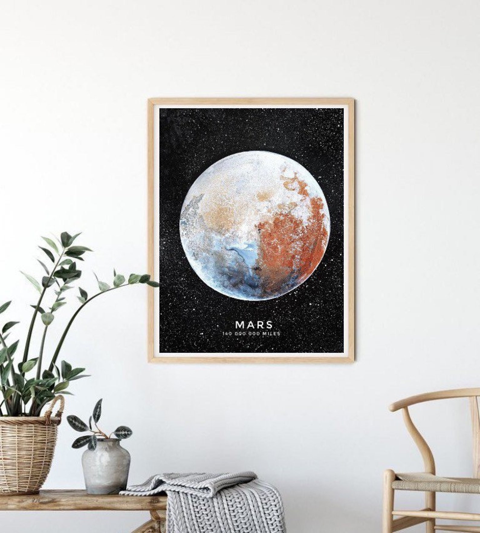 MARS PRINT 16x20 inc, Mars Wall Art, Cartel de Marte, Marte Pictures ...