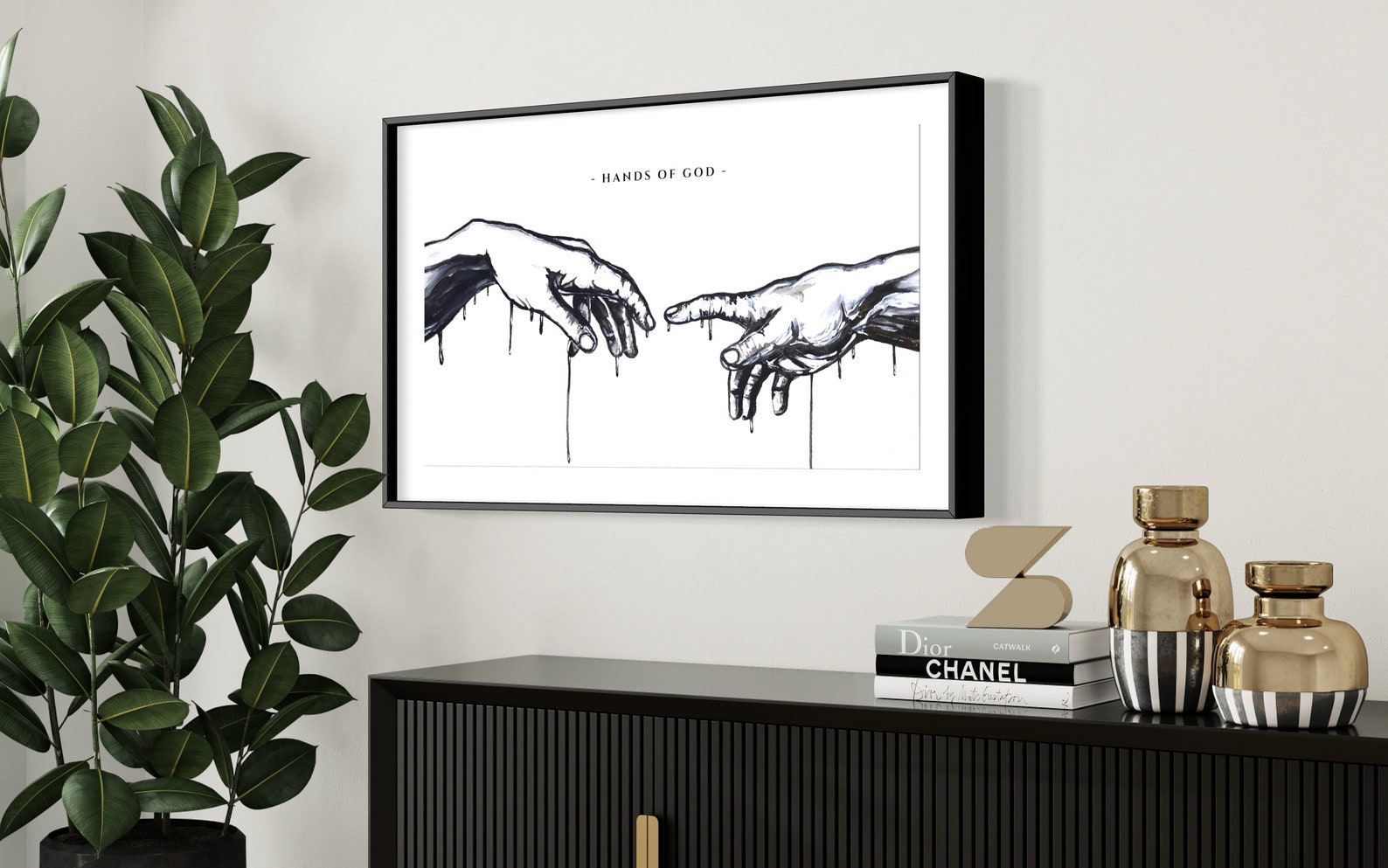 Michelangelo: Hands of God and Adam, Wall Art, the Creation of Adam ...