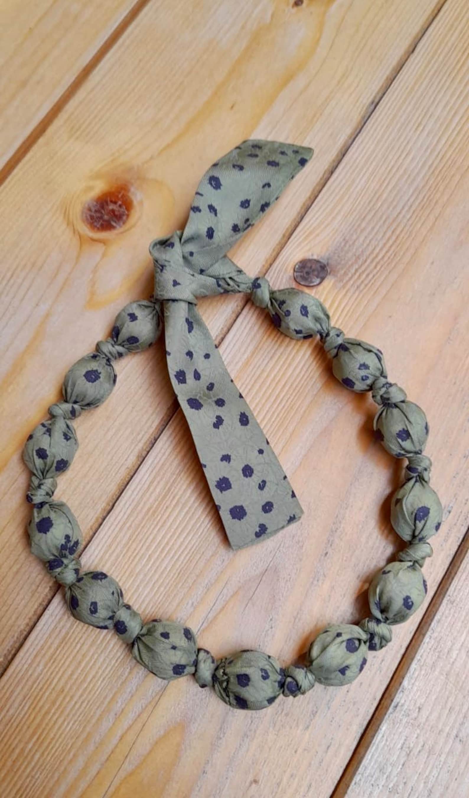 Collana tessuto cotone/seta colorata - Etsy Italia