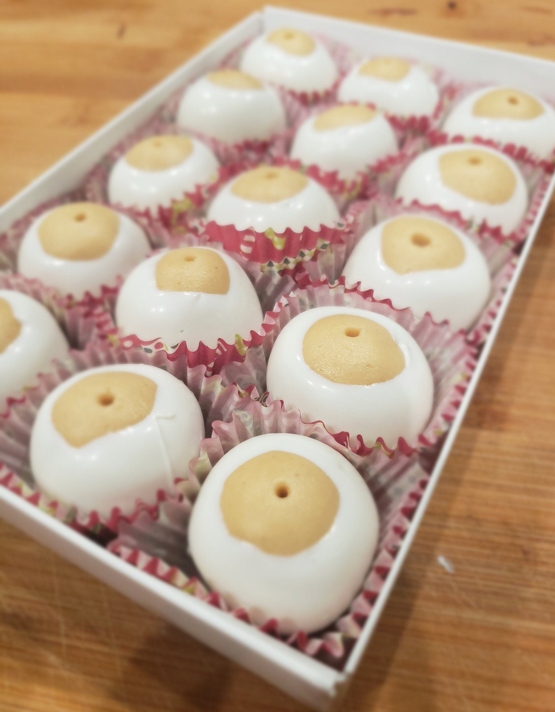 White Chocolate Buckeyes 15 Pieces - Etsy