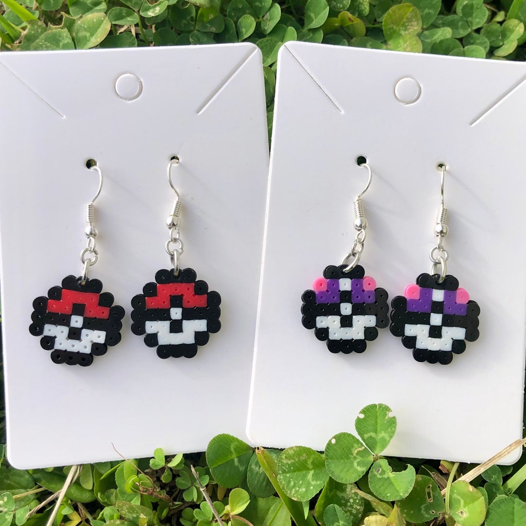 Pokemon Poke Ball & Master Ball Mini Perler Earrings - Etsy