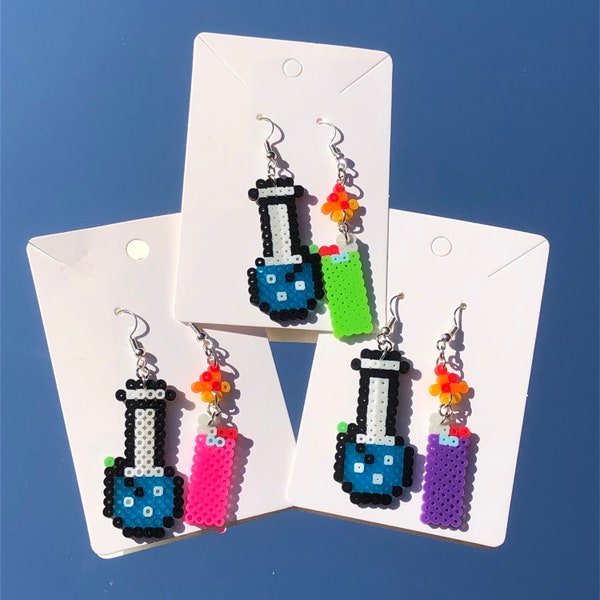 Perler Earrings - Etsy