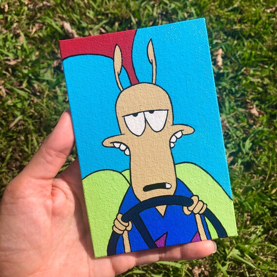 Driving Rocko Rockos Modern Life Canvas Painting - Etsy