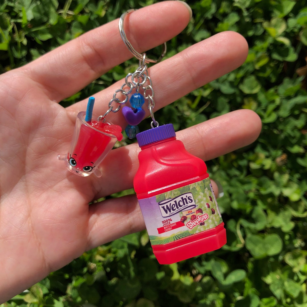 Shopkinz Welch’s White Grape Cherry Juice Kawaii Keychain - Etsy