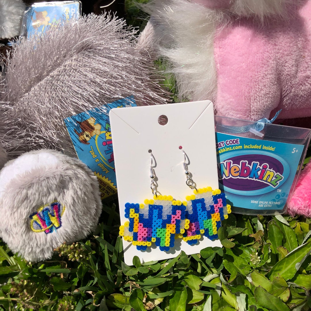 Webkinz Magic W - Mini Perler Bead Earrings - Etsy