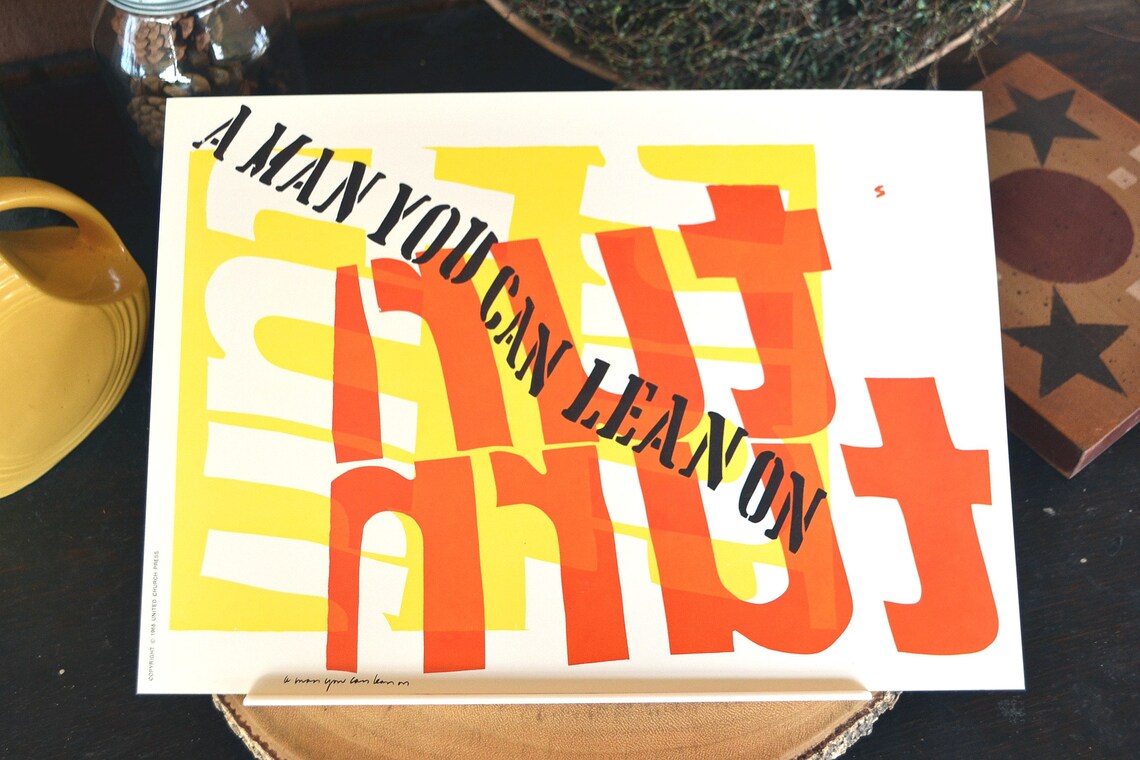 Sister Corita Print a Man You Can Lean On 1960s - Etsy