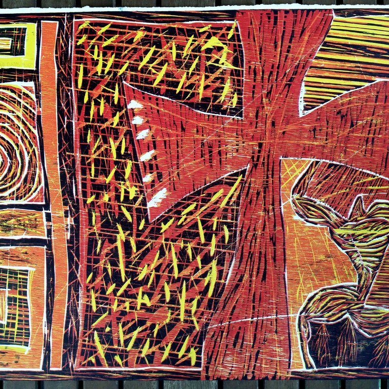 Reduction Woodcut - Etsy