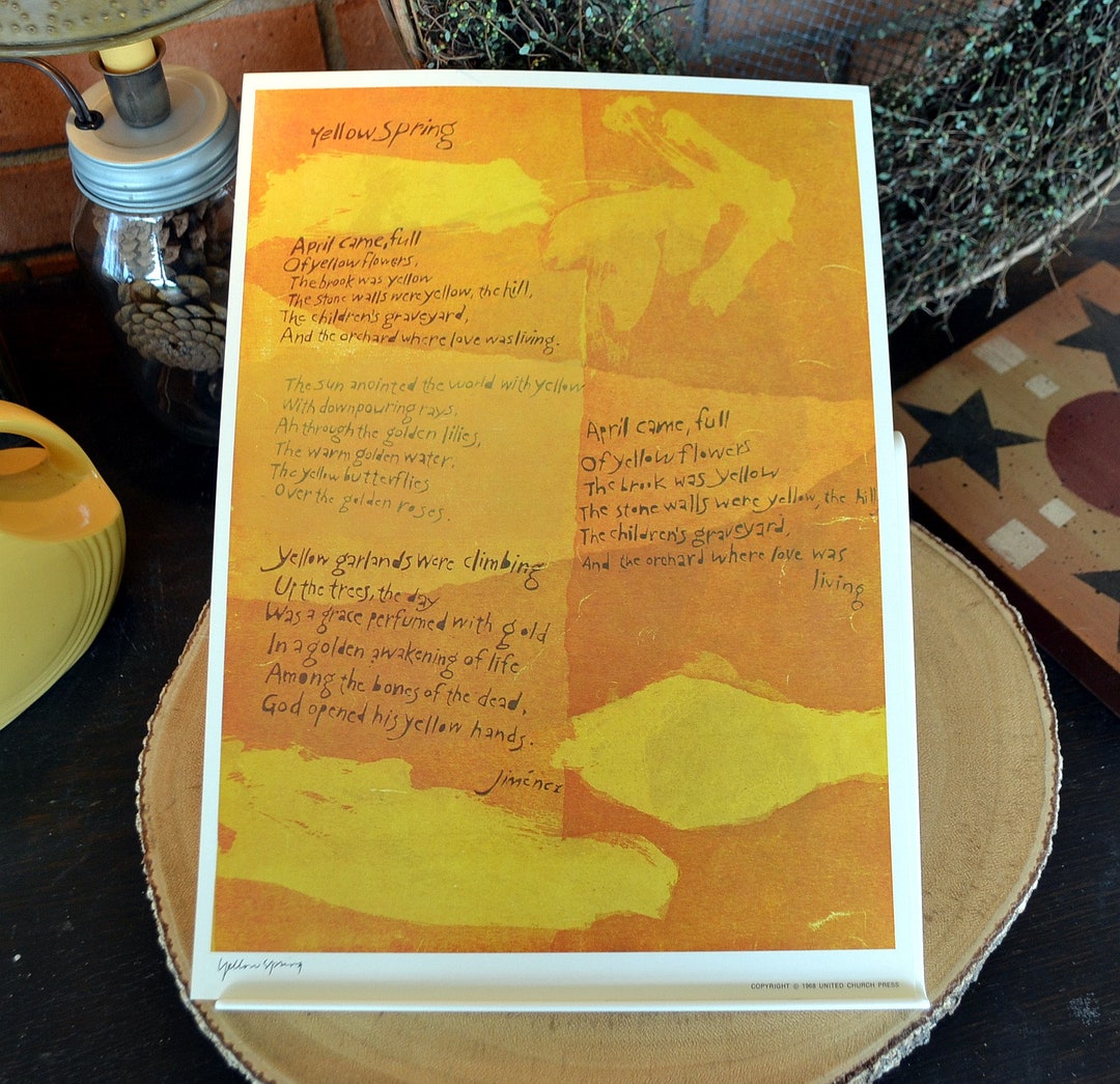 Sister Corita Print "yellow Spring" 1960s Modern Pop Art Juan Ramón ...