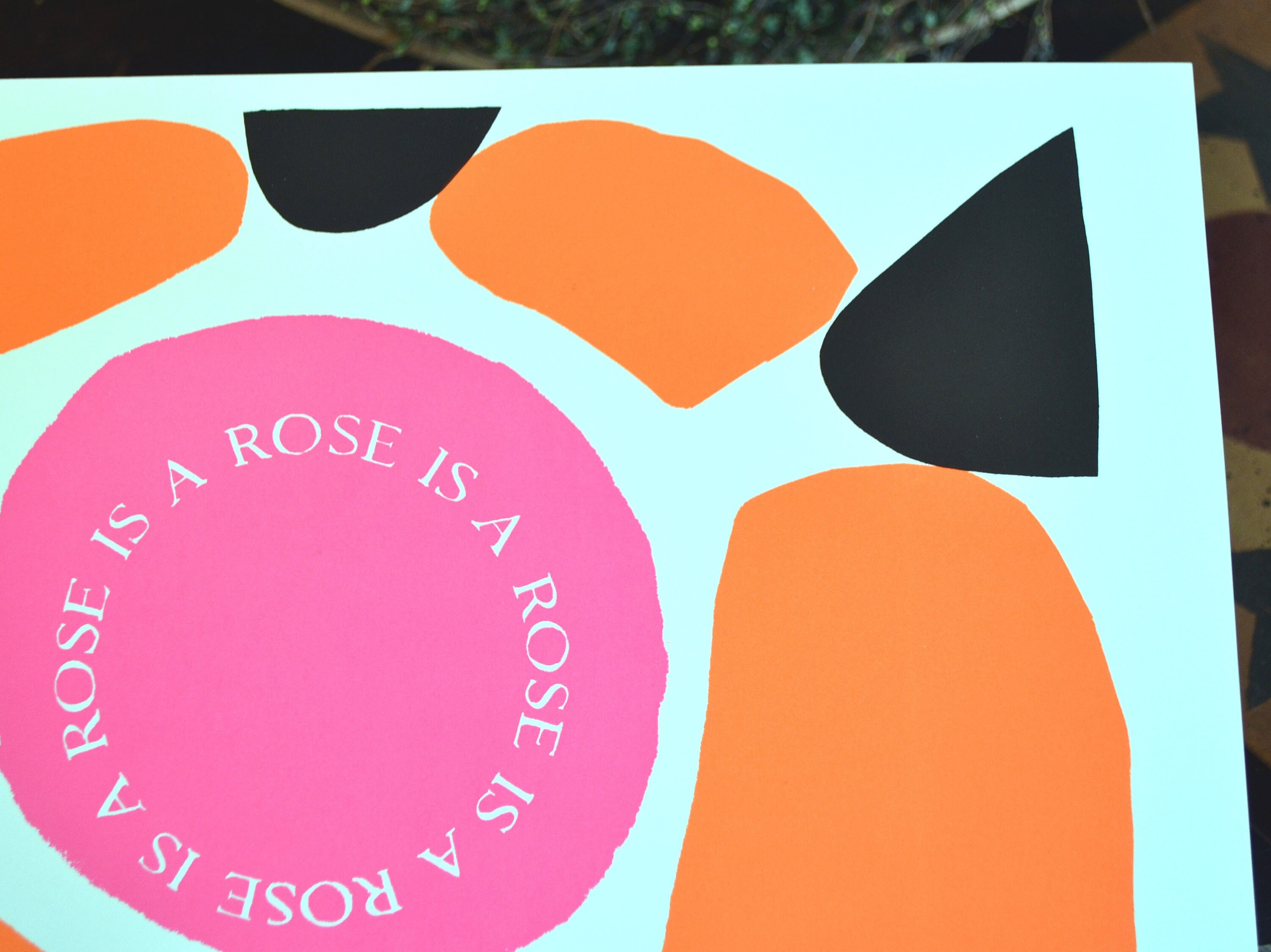 Sister Corita Print Rose 1960s Modern Pop Art Florescent Pink & Orange ...
