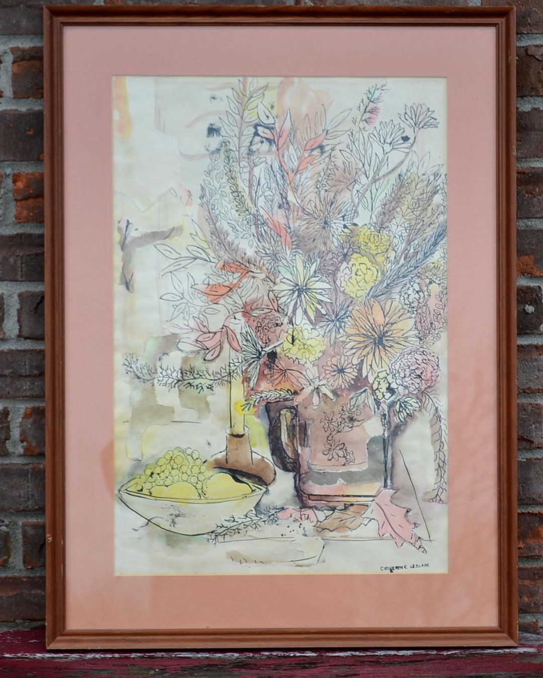 Mid-century Mixed Media Outsider Art Catherine Leblanc Torn Paper ...