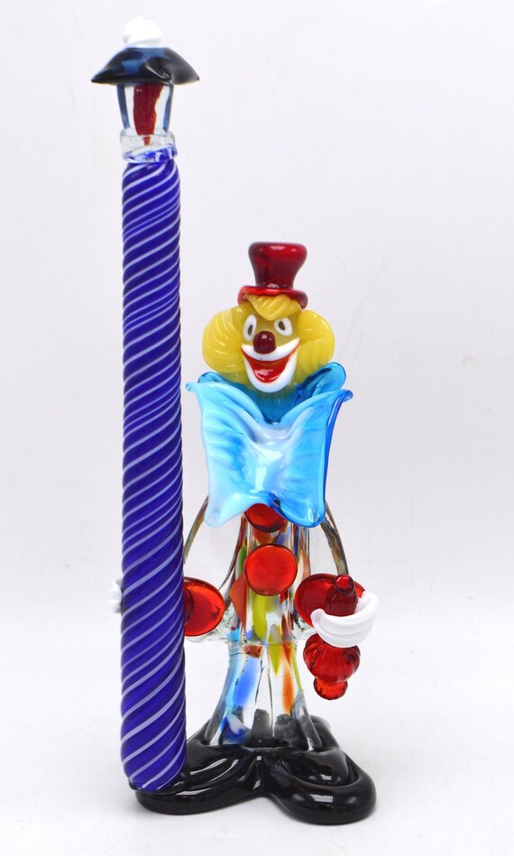 Vintage Murano Art Glass Clown With Lamp Post Hand Blown - Etsy
