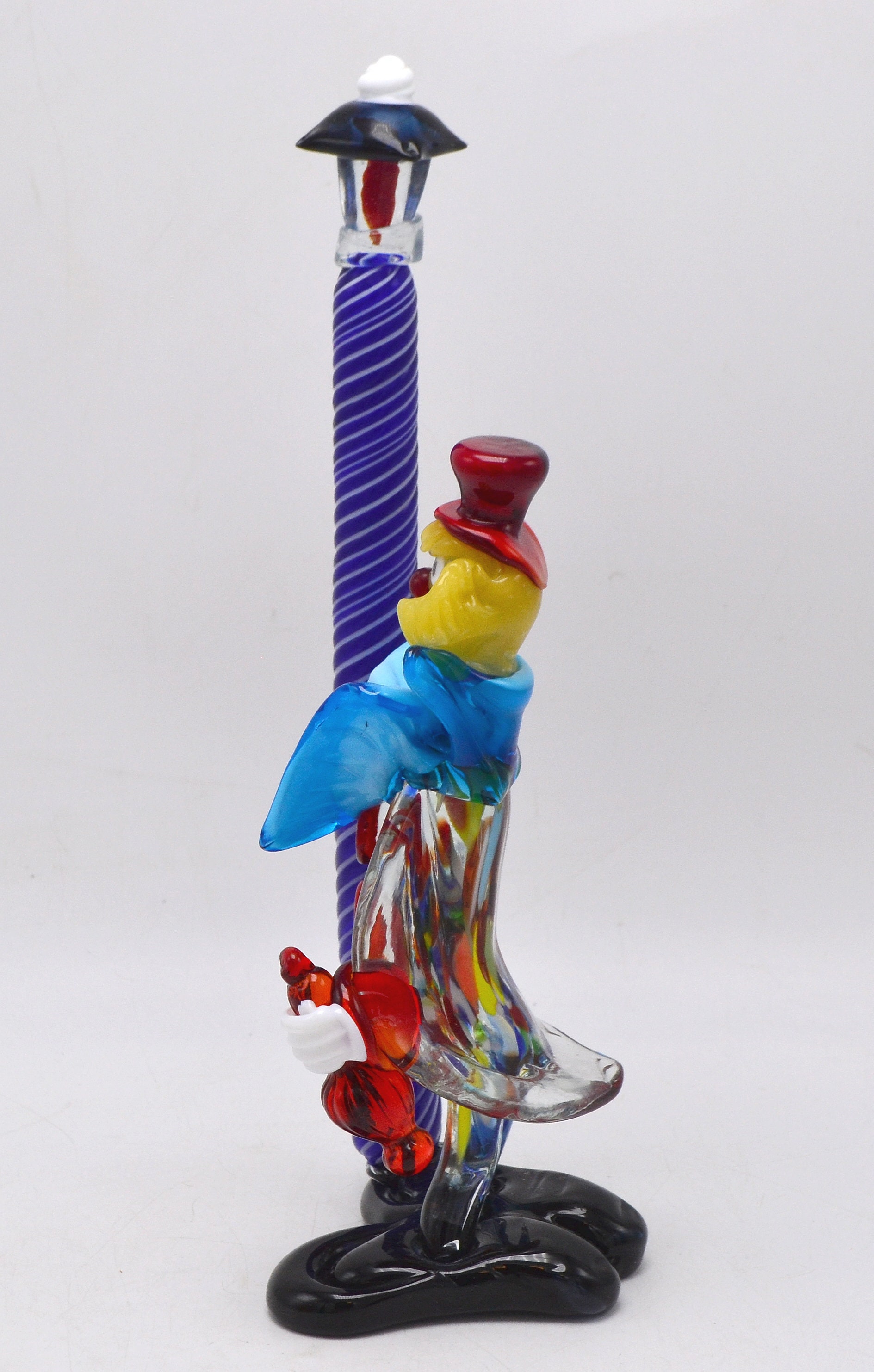 Vintage Murano Art Glass Clown With Lamp Post Hand Blown - Etsy