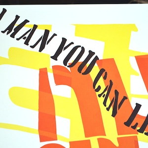 Sister Corita Print "a Man You Can Lean On" 1960s Modern Pop Art Pete ...