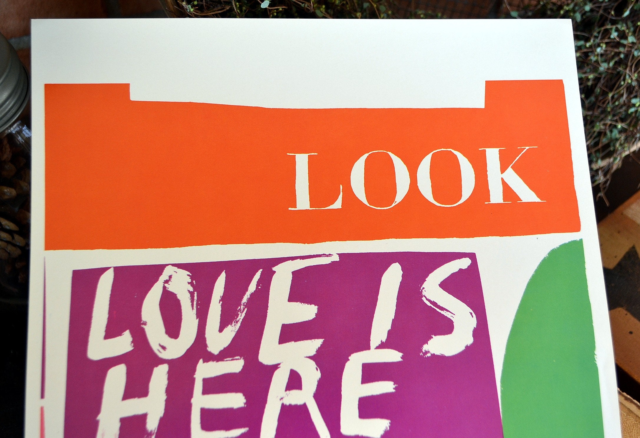 Sister Corita Print "love is Here to Stay" 1960s Modern Pop Art Lennon ...