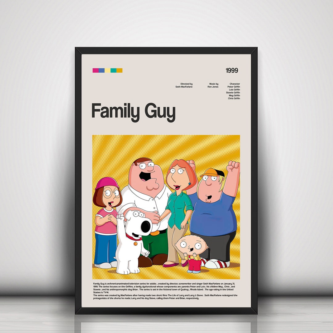 Family Guy Series Poster, Series Poster Print, Vintage Wall Decor ...