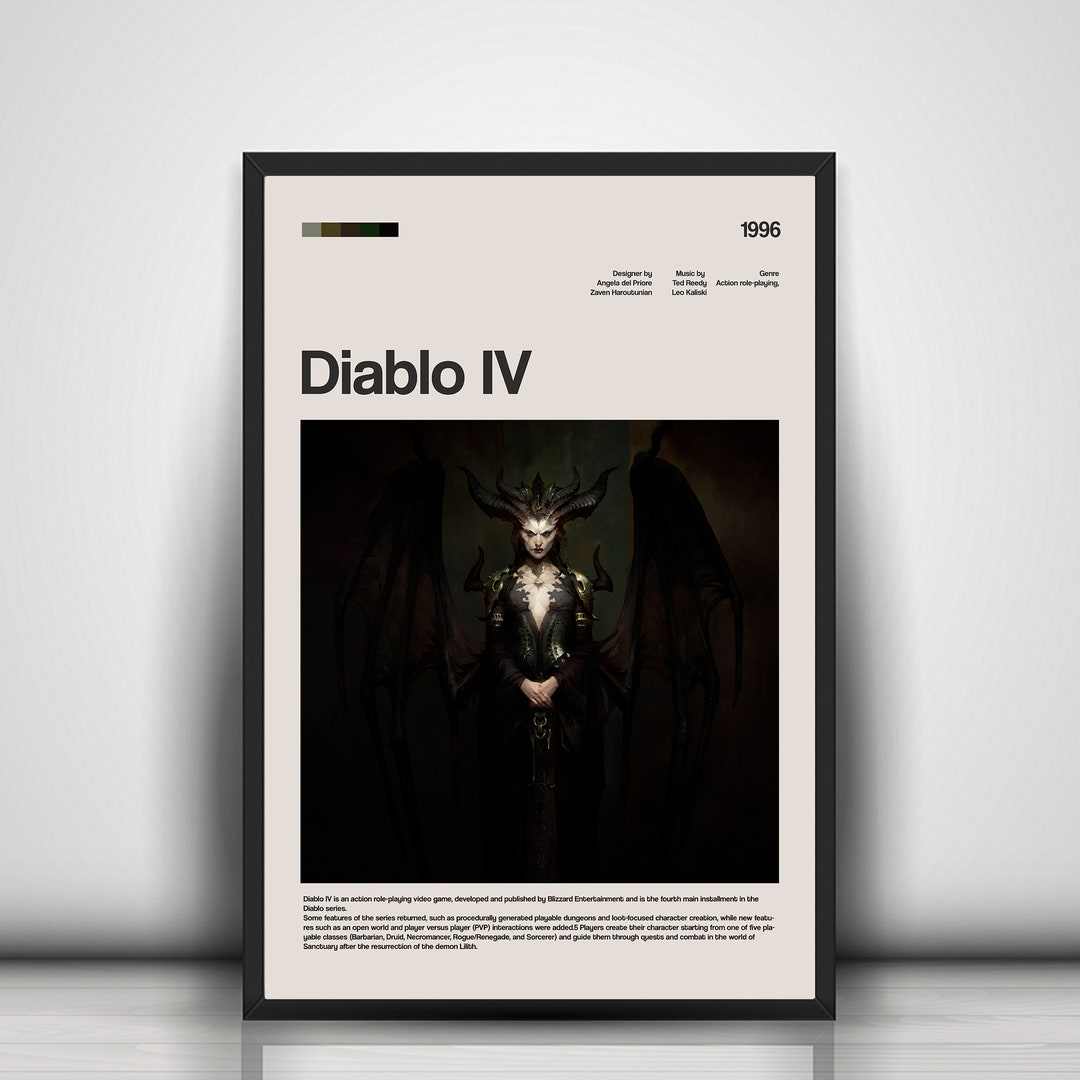 Diablo IV Custom Videogame Poster Arcade Print Game Room - Etsy