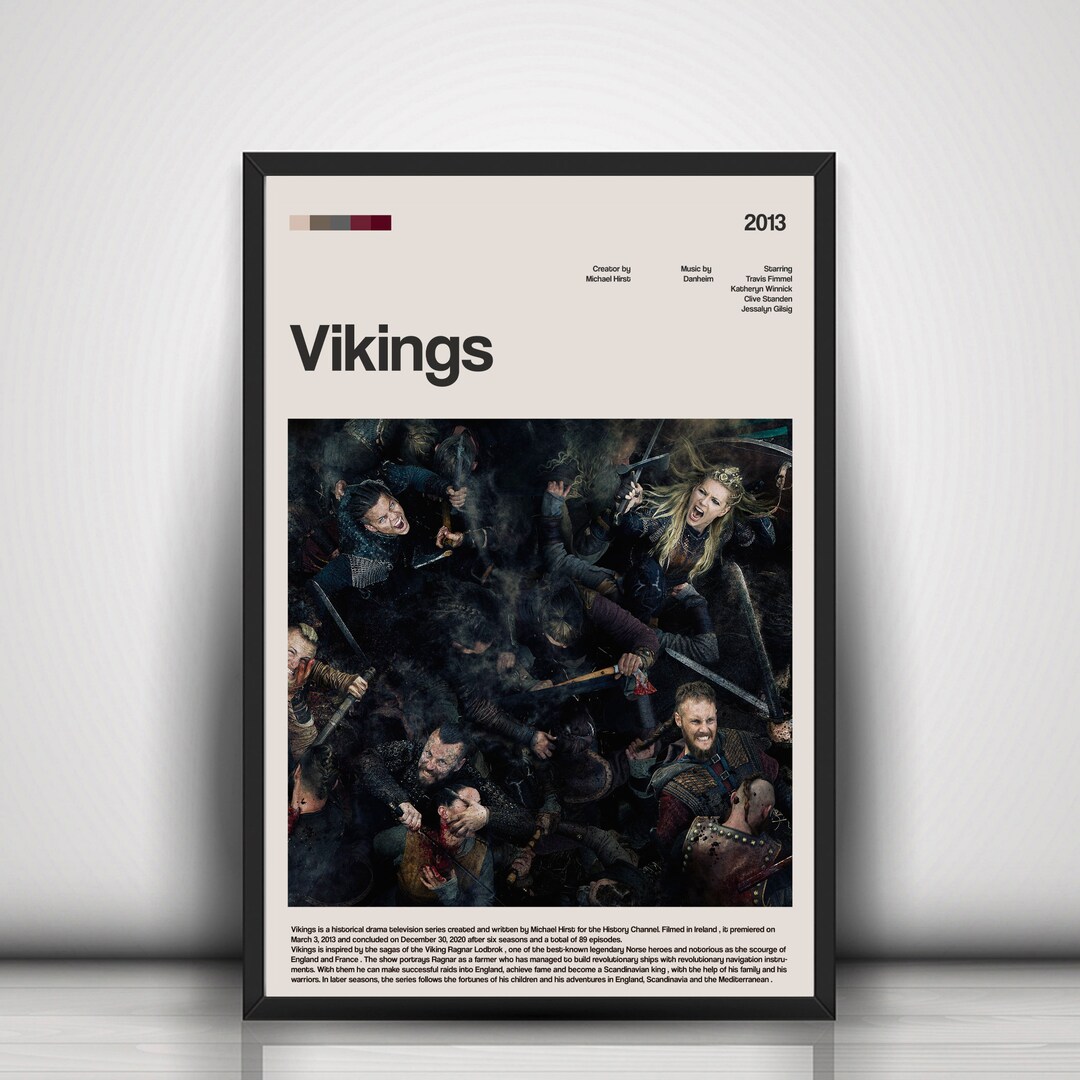 Vikings Series Poster Poster Print Vintage Wall Decor - Etsy