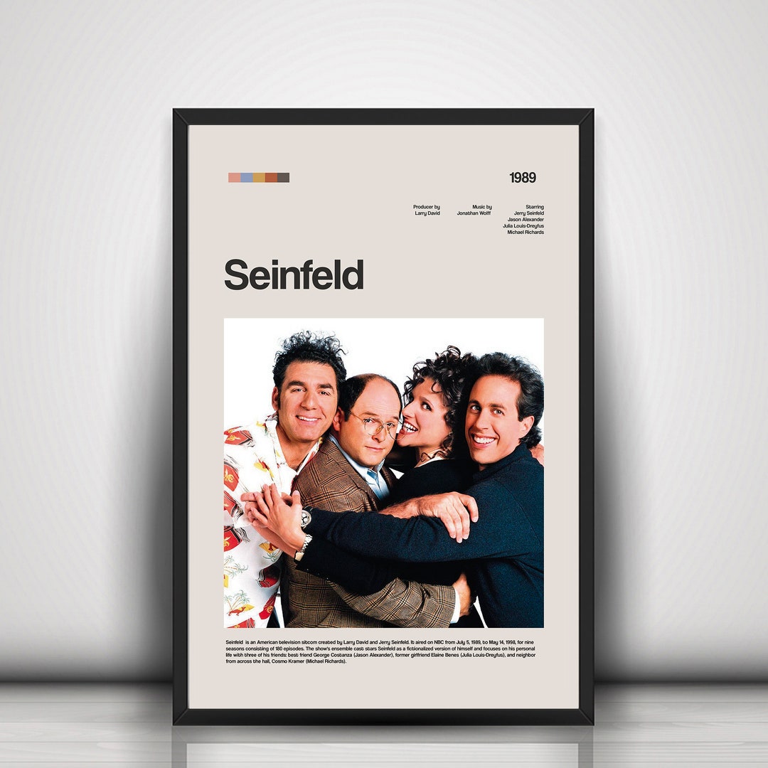 Seinfeld Series Poster, Series Poster Print, Vintage Wall Decor, Retro ...