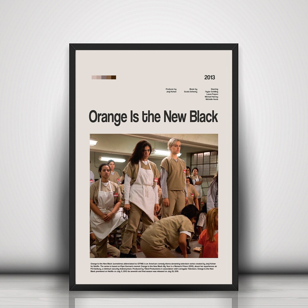 Orange is the New Black Series Poster, Series Poster Print, Vintage ...
