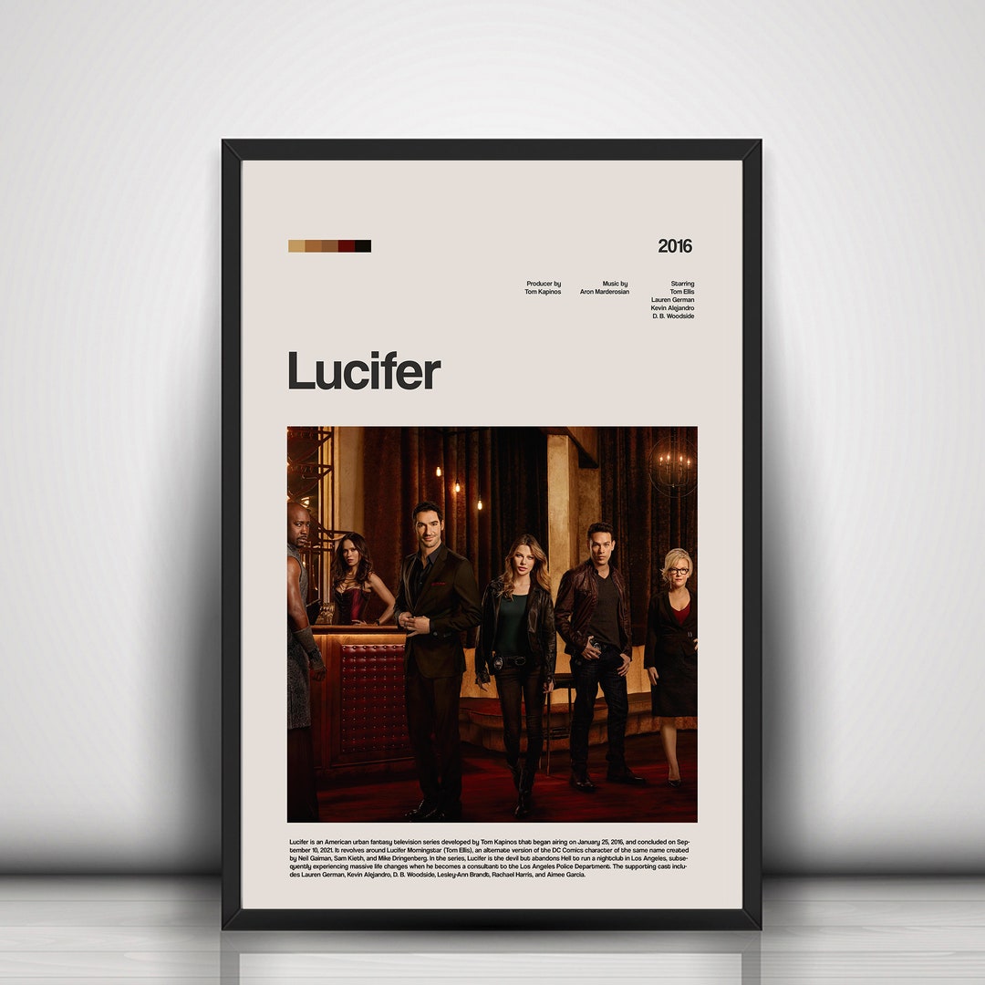 Lucifer Series Poster, Poster Print, Vintage Wall Decor, Retro ...