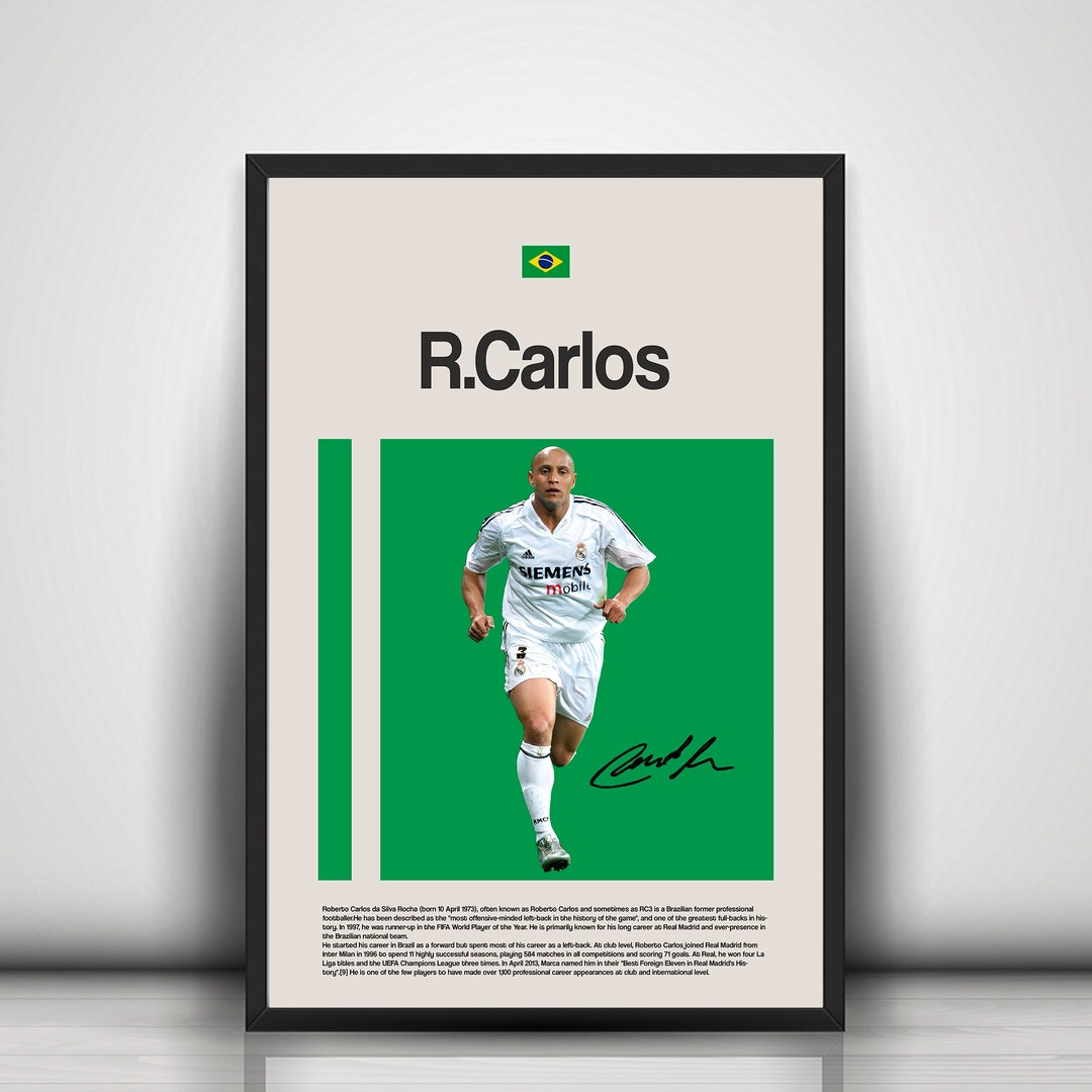 Soccer Player Roberto Carlos,sports Poster, Footballer, Soccer Player ...