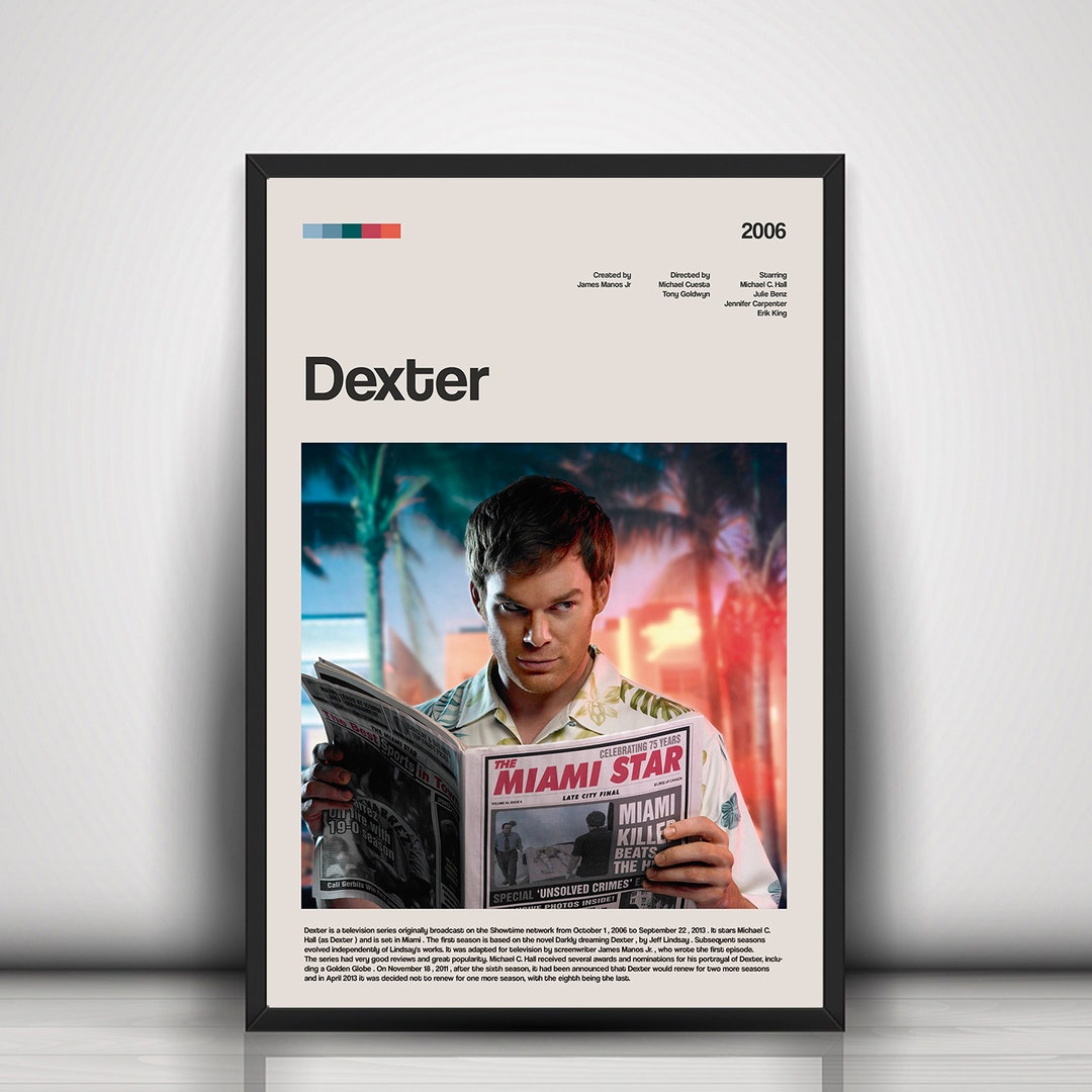 Dexter Series Poster,dexter Series Poster Print, Vintage Wall Decor ...