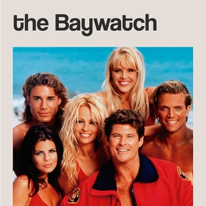 Baywatch Series Poster, Series Poster Print, Vintage Wall Decor, Retro ...