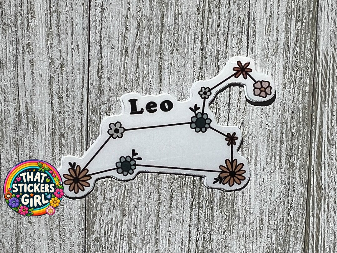 Leo Zodiac Sign Sticker, Astrology, Journal Sticker, Planner Sticker ...
