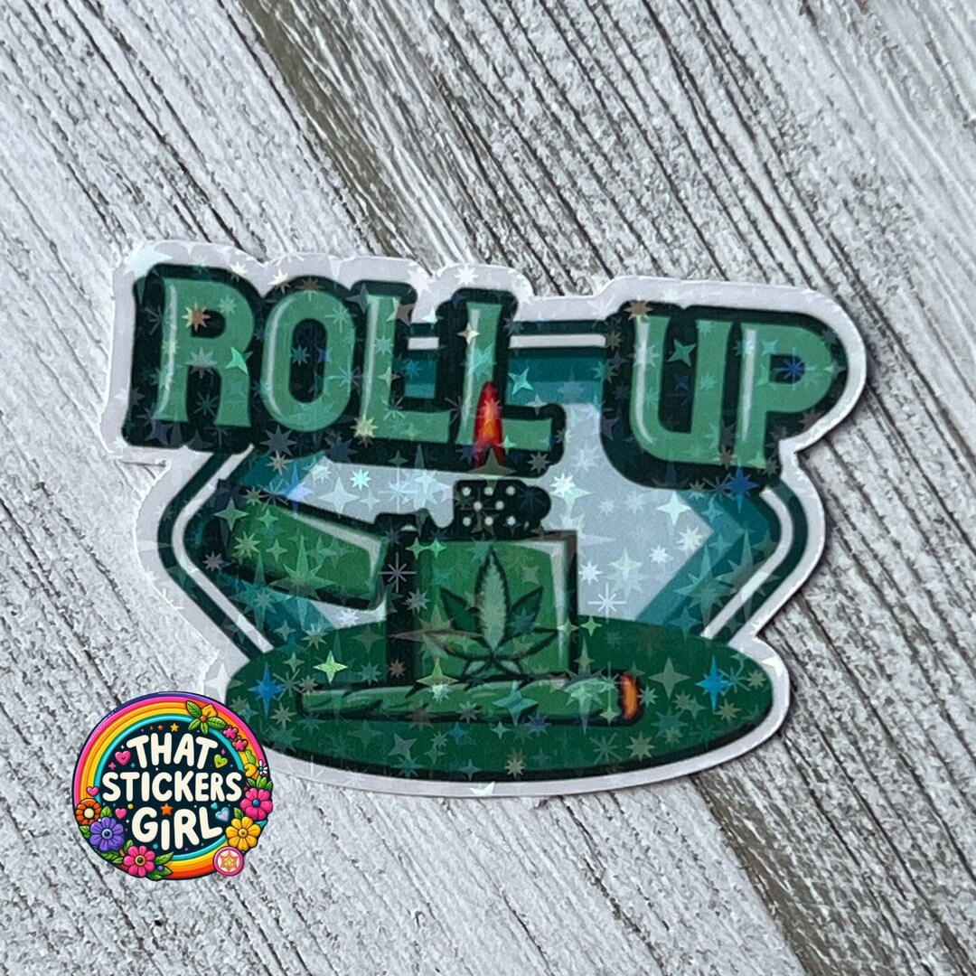 Roll up Sticker, Marijuana, Weed, Smoke, Journal Sticker, Planner ...