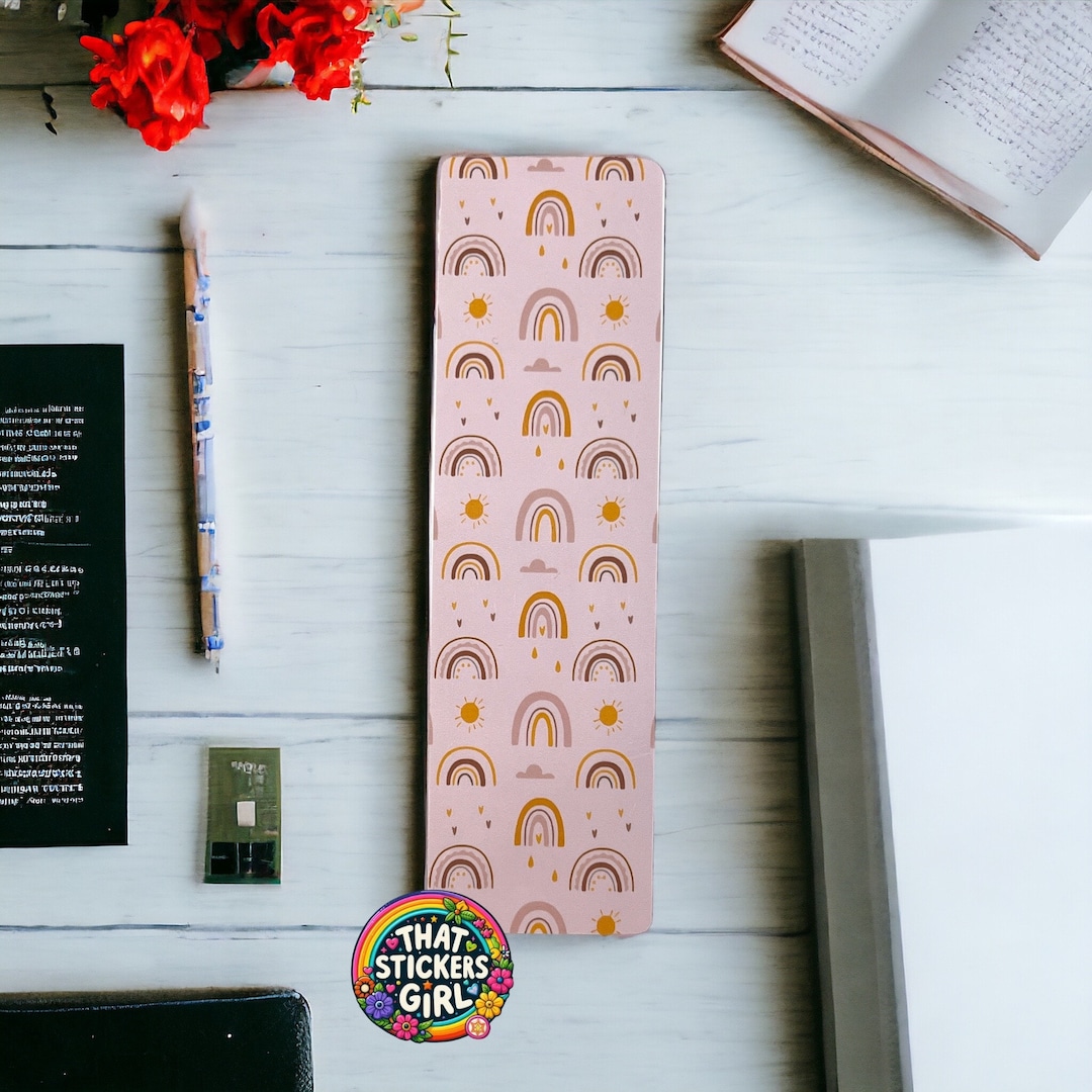 Boho Rainbows Bookmark, Laminated, Double Sided - Etsy